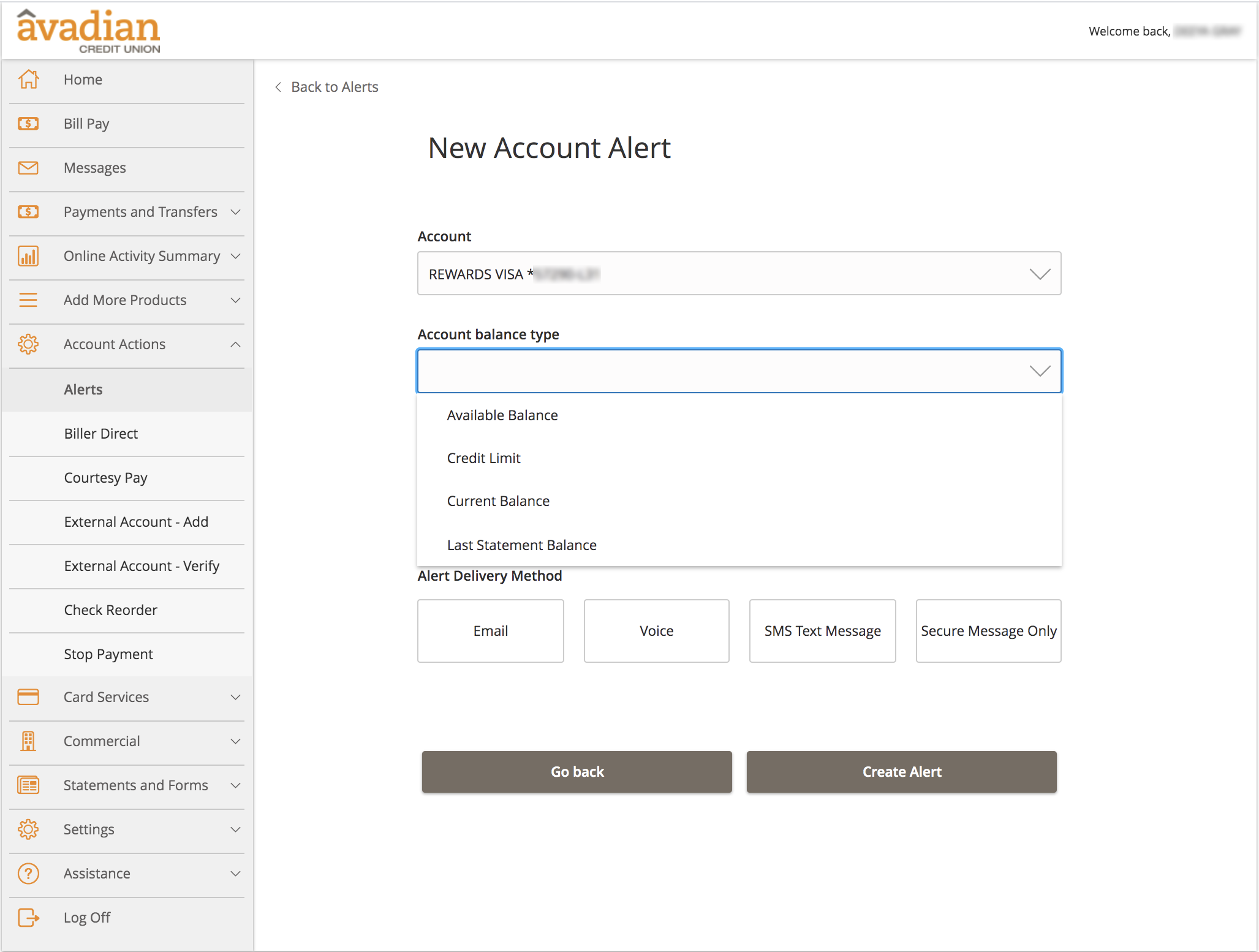 Did you know… you can set up alerts for your Avadian credit card?